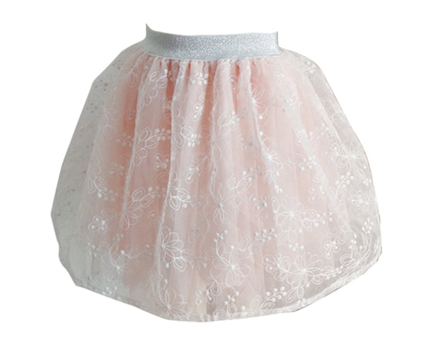 Little Girls Embroidered Overlay Skirt– Popatu