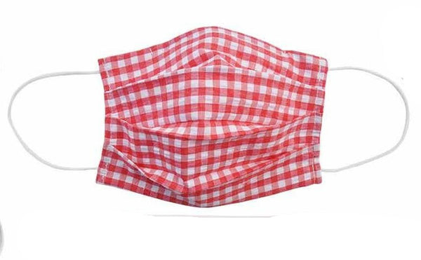 Red Checkered Fabric Face Mask (Adult/Child)– Popatu